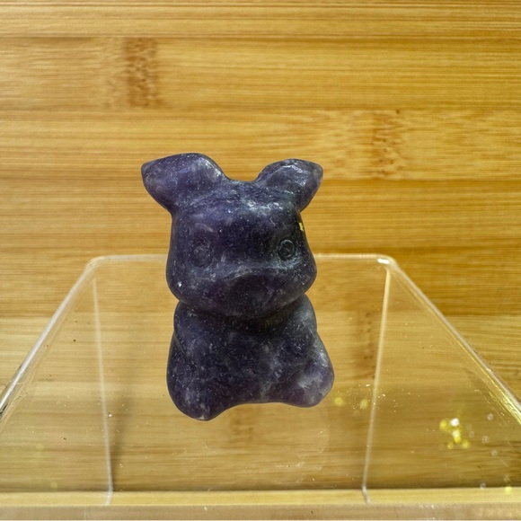 Accents | Pokmon Pikachu Purple Lepidolite Crystal Stone Carving ...